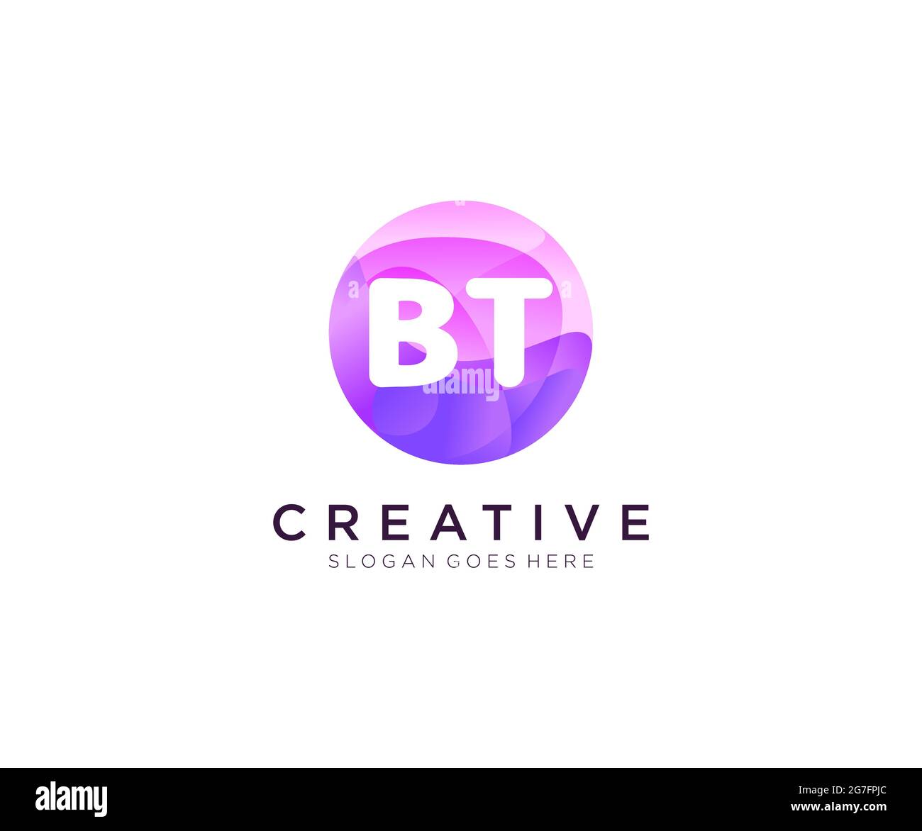 BT initial logo With Colorful Circle template Stock Vector Image & Art ...