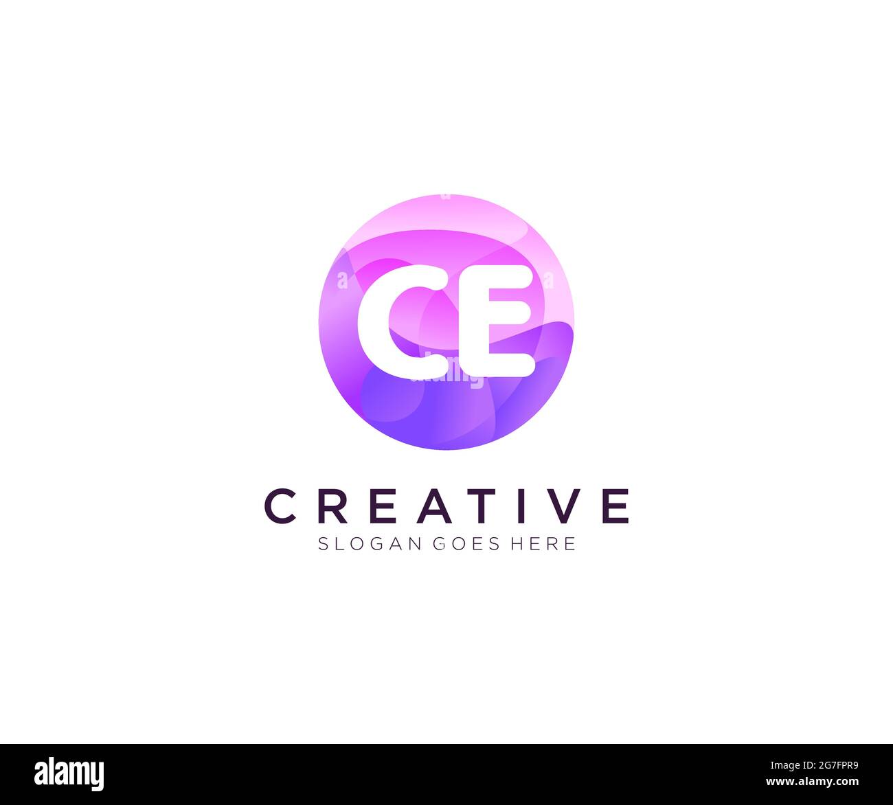 CE initial logo With Colorful Circle template Stock Vector Image & Art ...