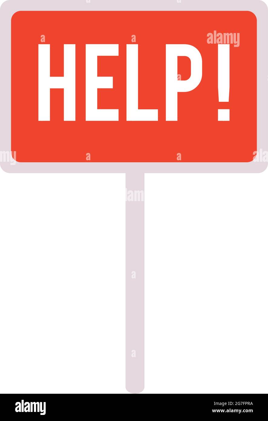 help sign design Stock Vector Image & Art - Alamy