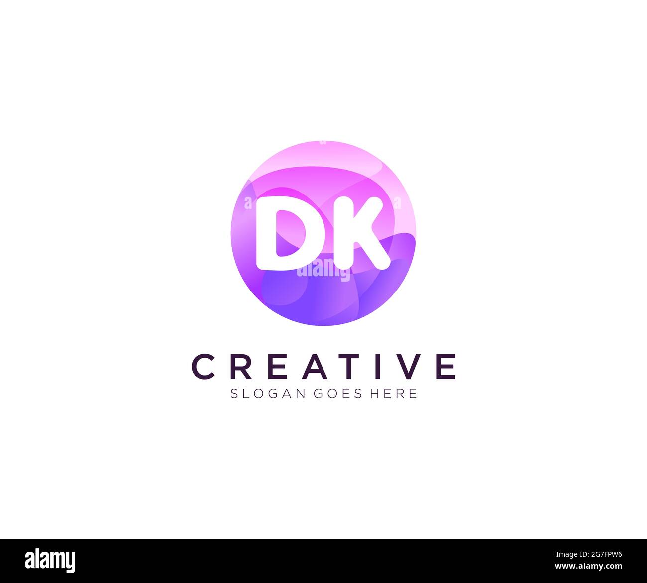 DK initial logo With Colorful Circle template Stock Vector Image & Art ...