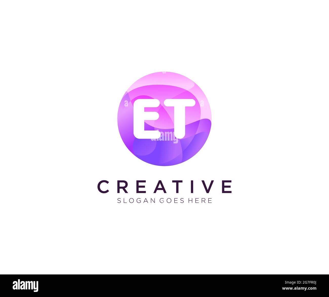 ET initial logo With Colorful Circle template Stock Vector Image & Art ...