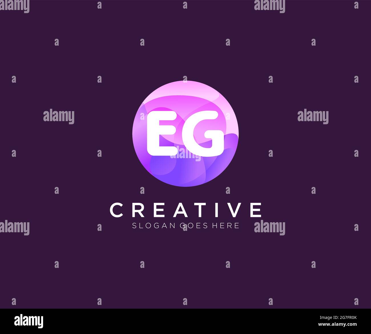 EG initial logo With Colorful Circle template Stock Vector Image & Art ...