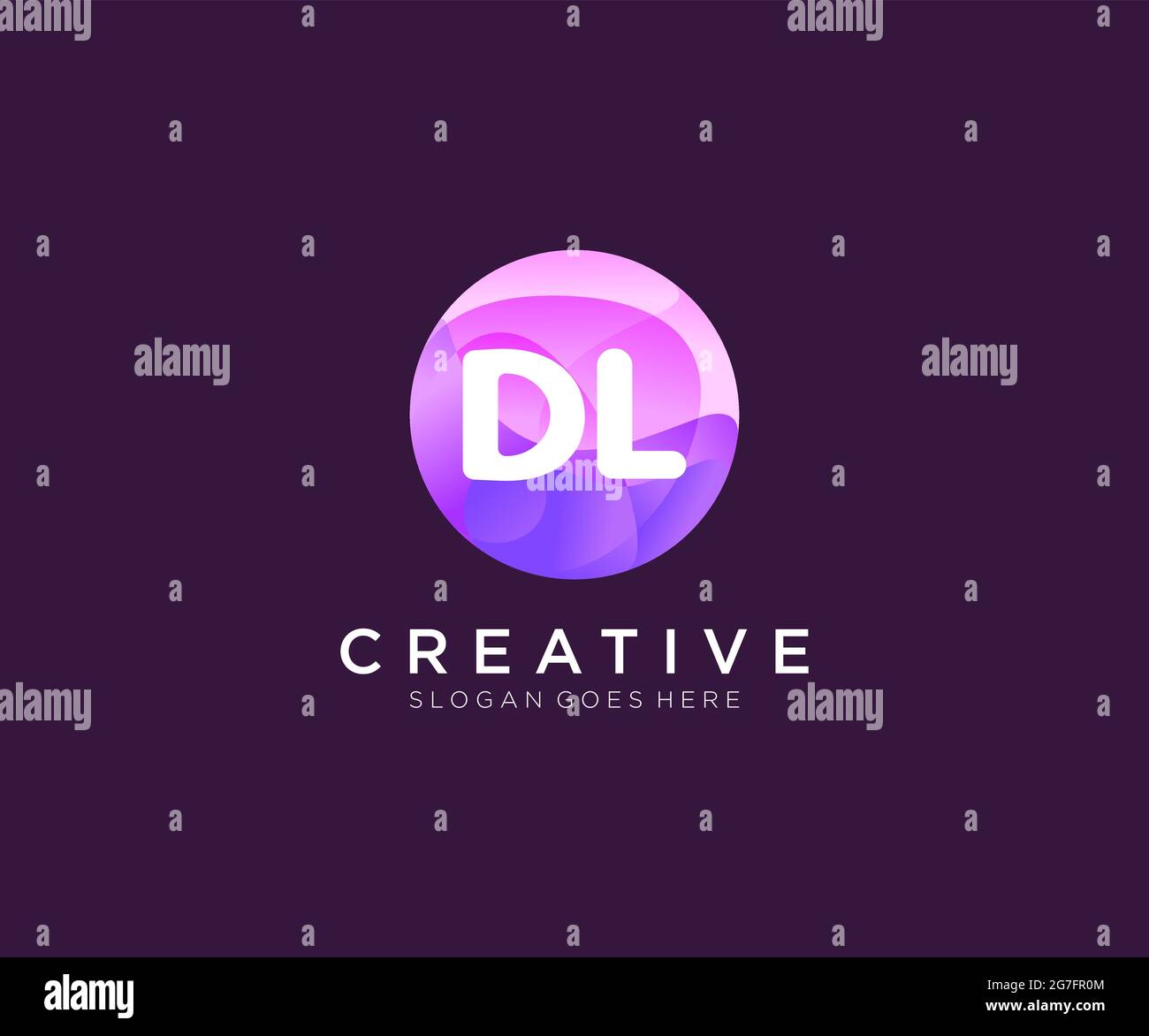 DL initial logo With Colorful Circle template Stock Vector Image & Art ...