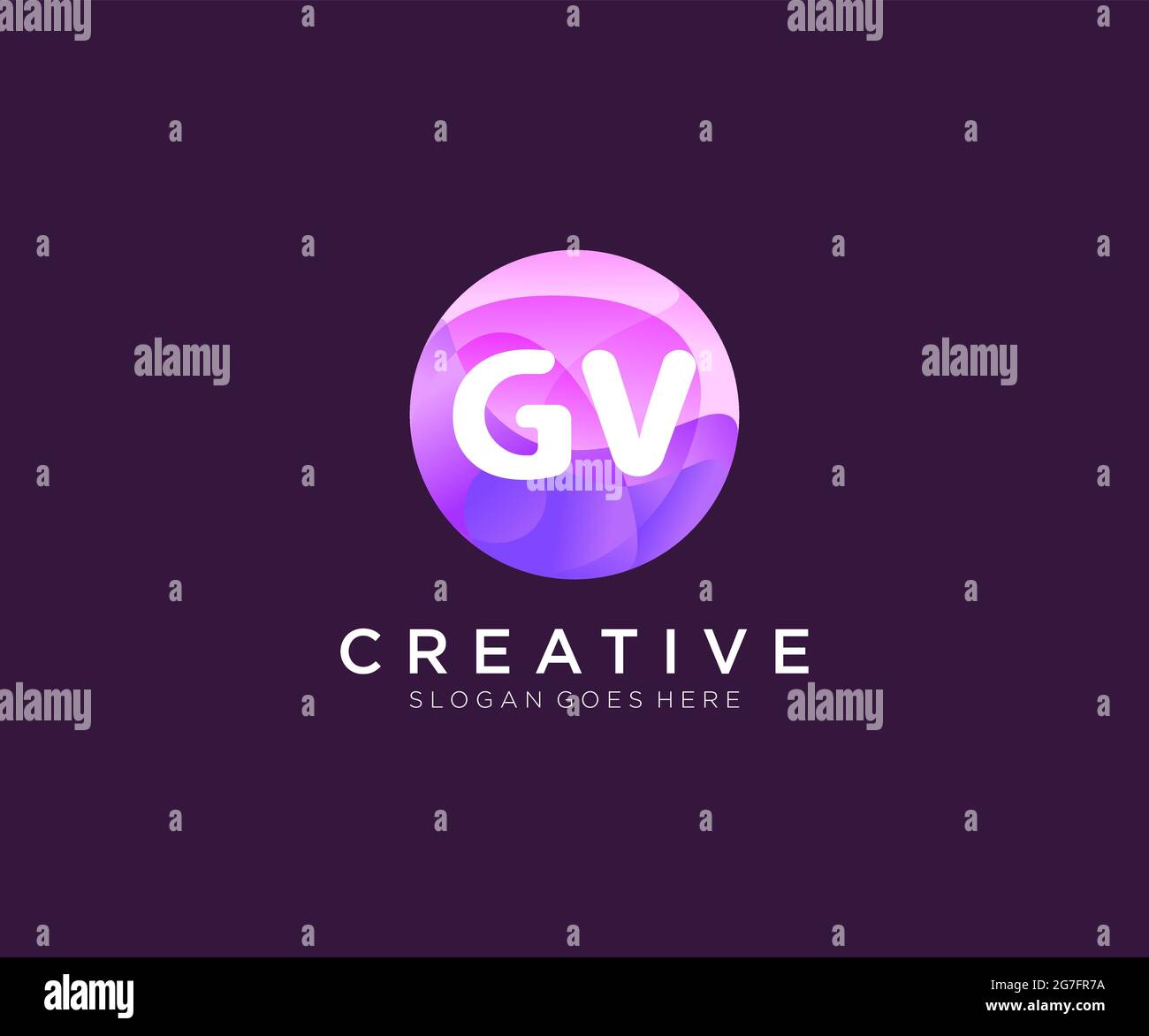 GV initial logo With Colorful Circle template Stock Vector Image & Art ...