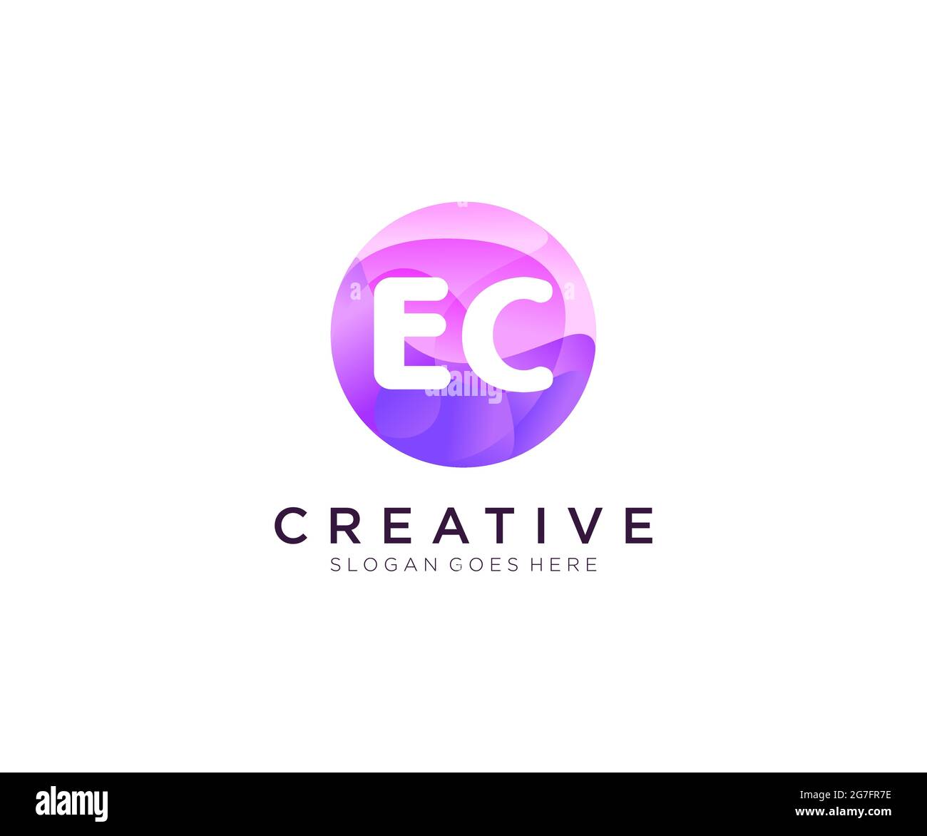 EC initial logo With Colorful Circle template Stock Vector Image & Art ...
