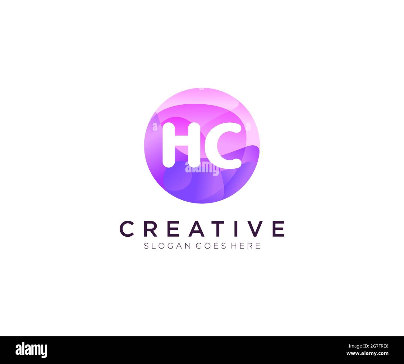 HC initial logo With Colorful Circle template Stock Vector Image & Art ...