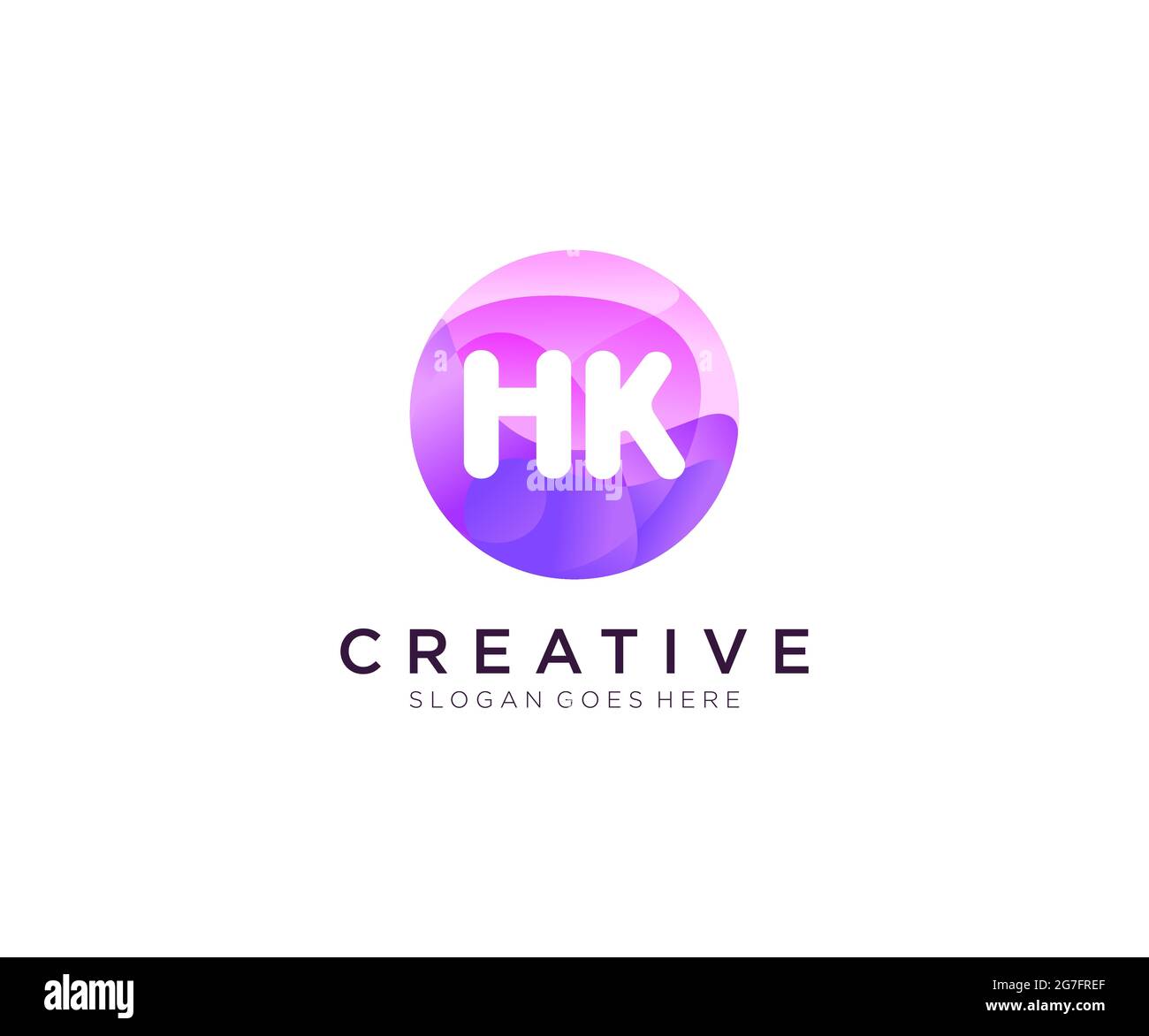 HK initial logo With Colorful Circle template Stock Vector Image & Art ...