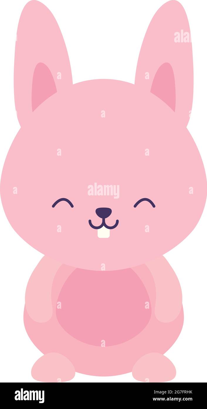 cute pink rabbit Stock Vector Image & Art - Alamy