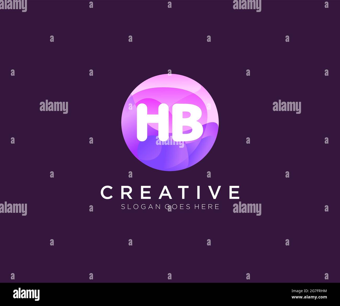 HB initial logo With Colorful Circle template Stock Vector Image & Art ...