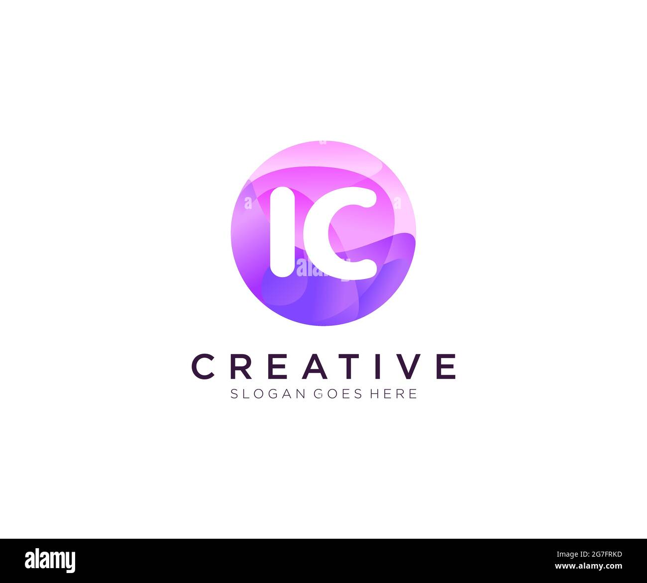 IC initial logo With Colorful Circle template Stock Vector Image & Art ...