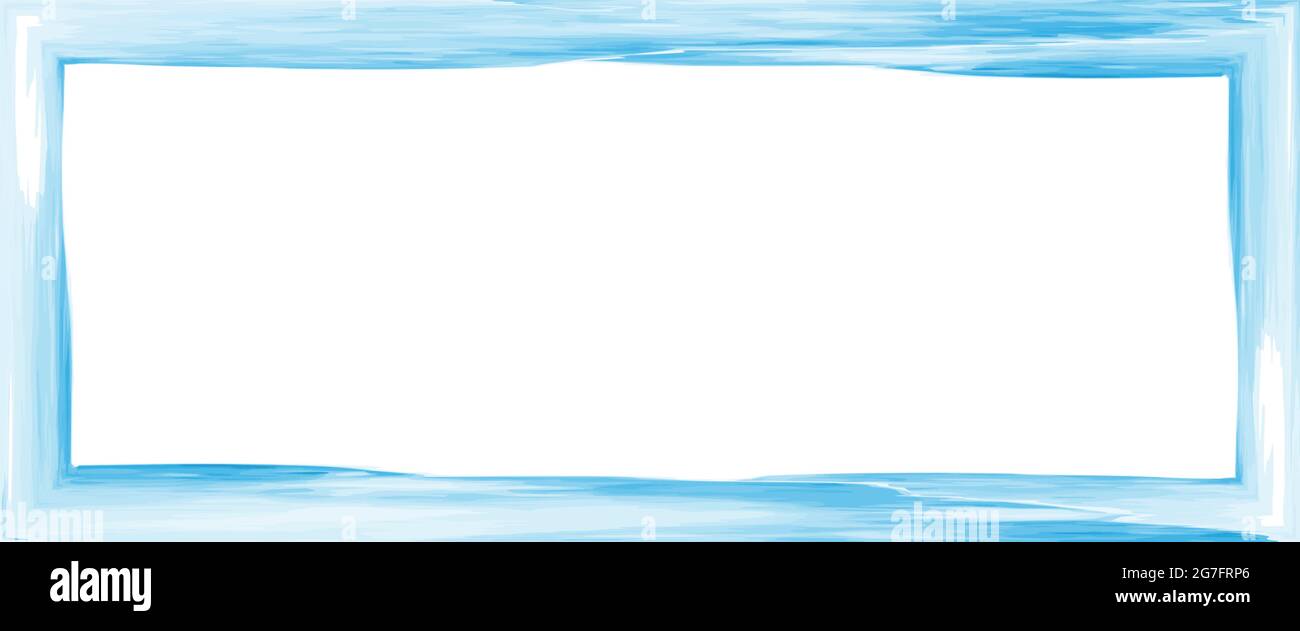 Rectangular watercolor frame for postcards, banners, posters and ...