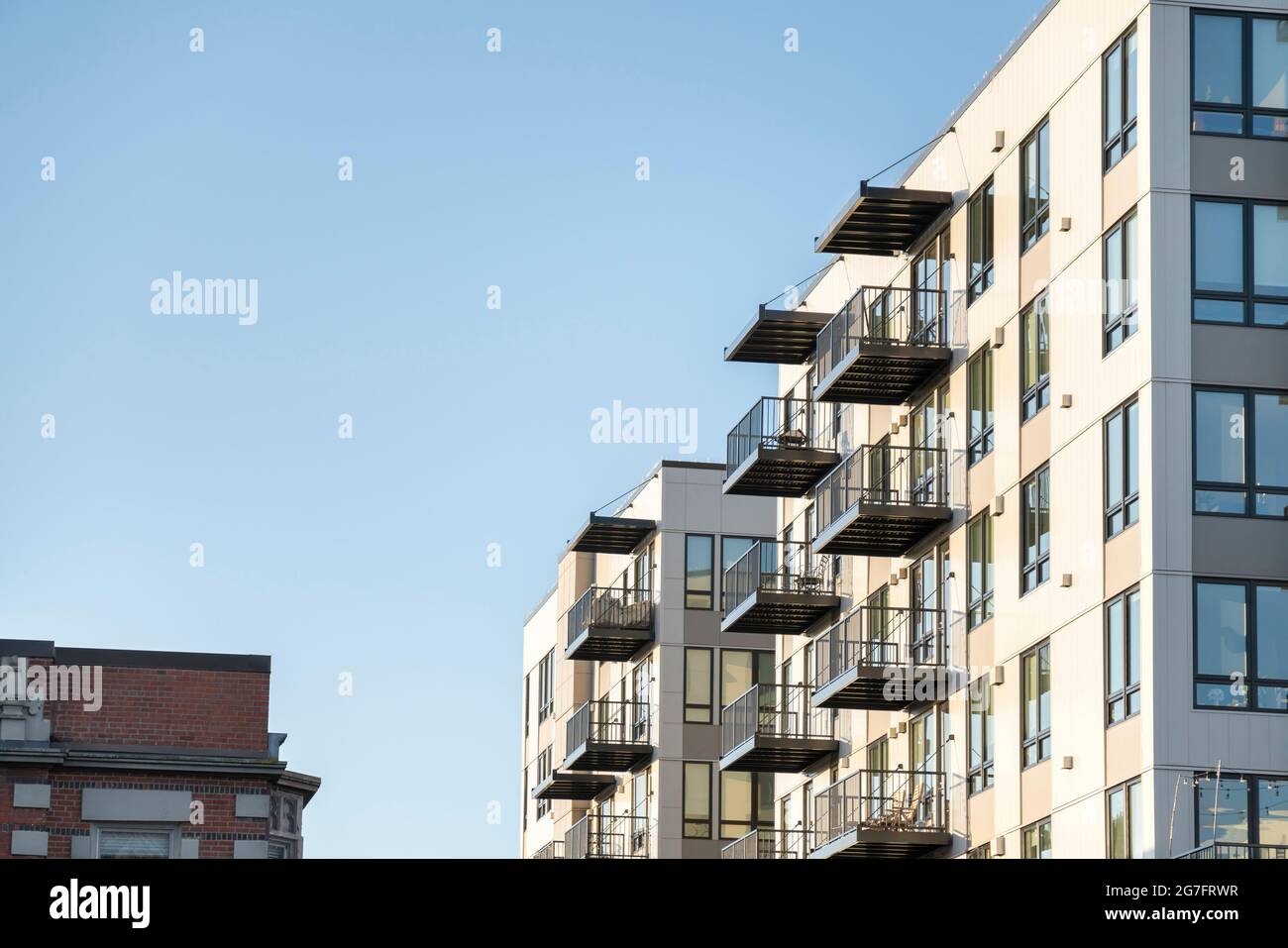 Architecture office apartment block blue sky trees buildings hi-res ...