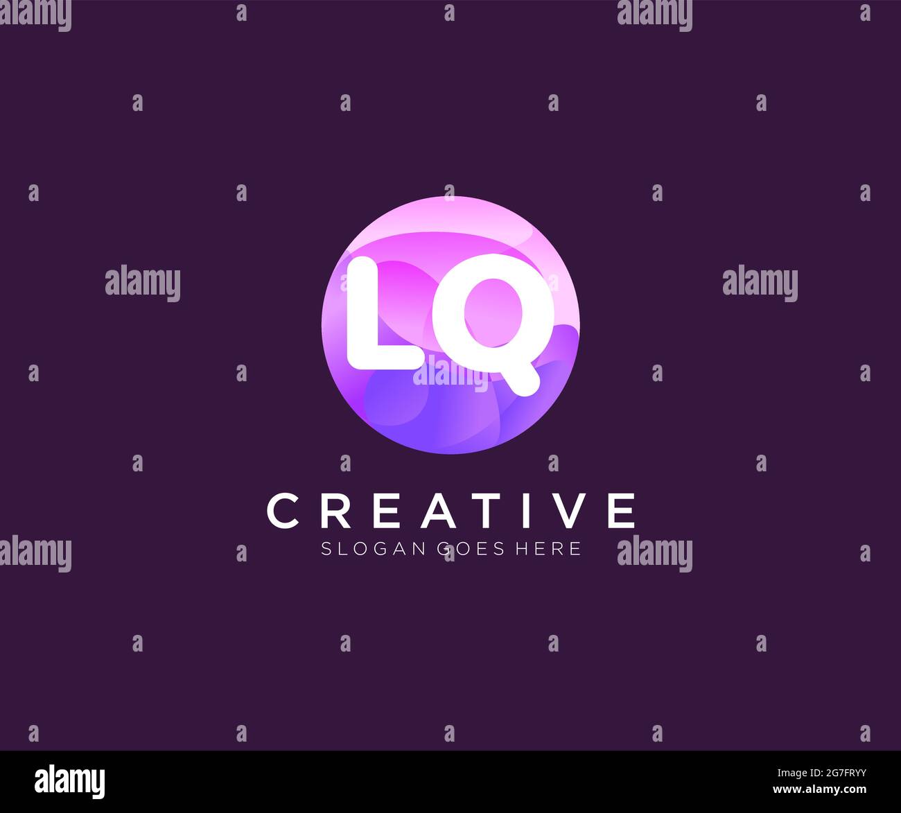 LQ initial logo With Colorful Circle template Stock Vector Image & Art ...