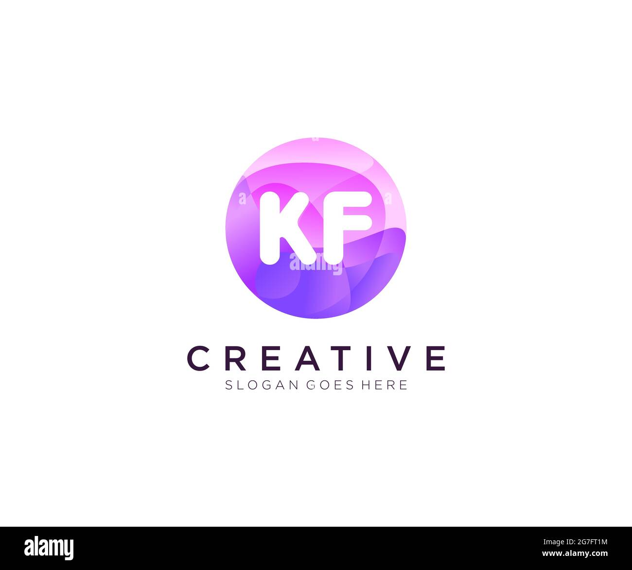 KF initial logo With Colorful Circle template Stock Vector Image & Art ...