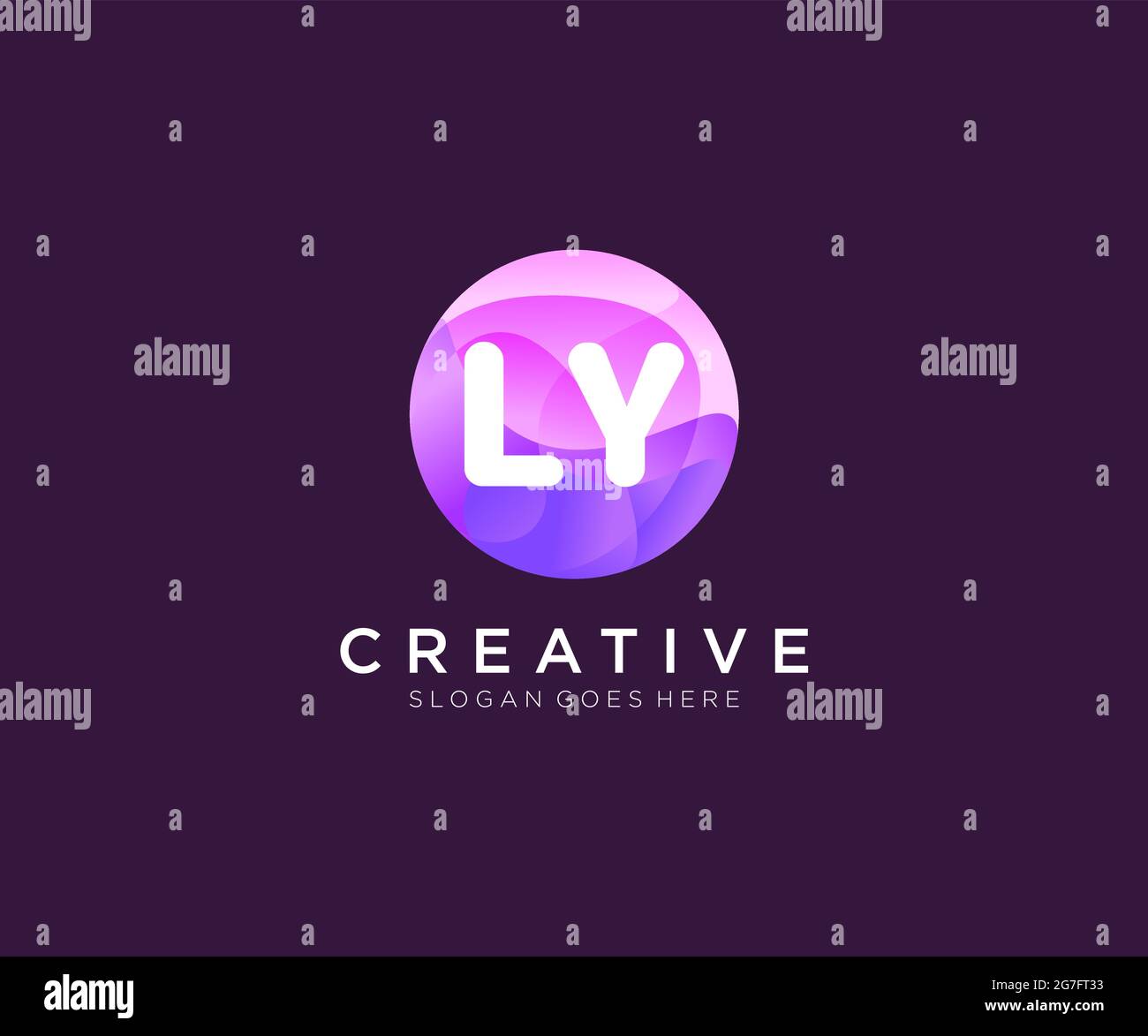 LY initial logo With Colorful Circle template Stock Vector Image & Art ...