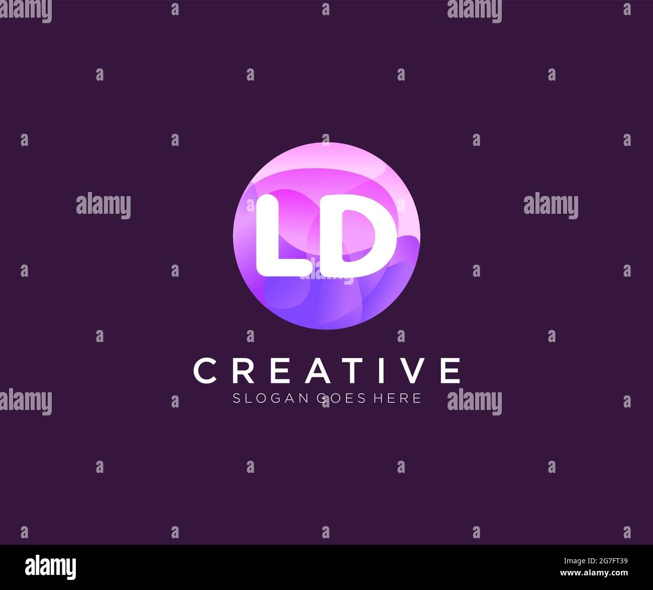 LD initial logo With Colorful Circle template Stock Vector Image & Art ...