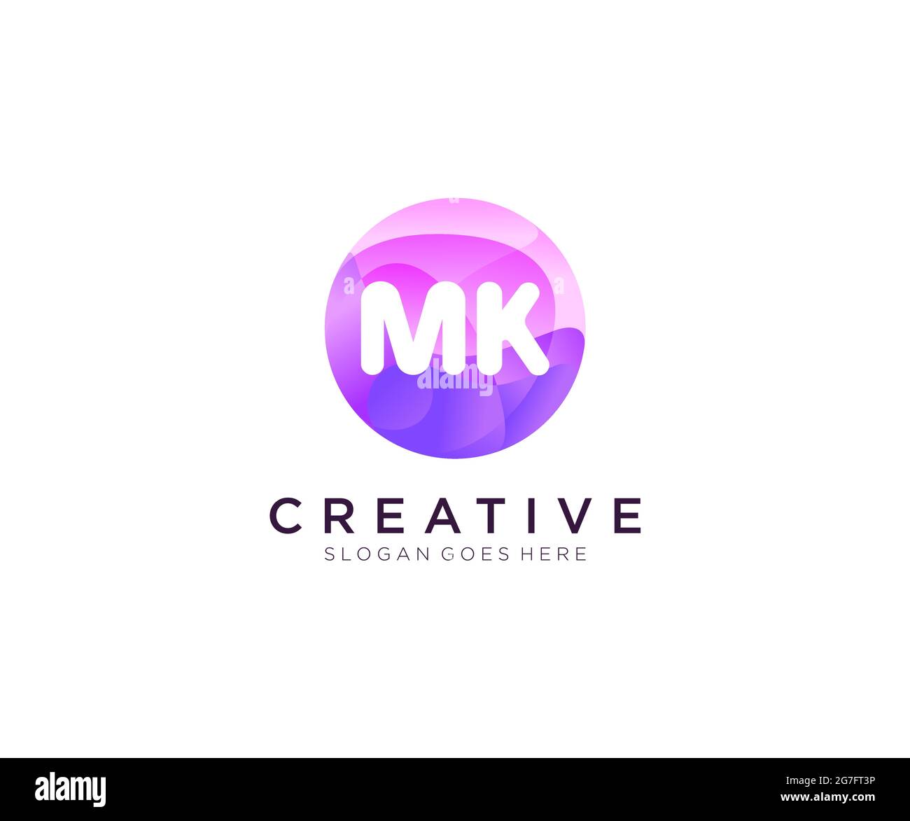 MK initial logo With Colorful Circle template Stock Vector Image & Art ...