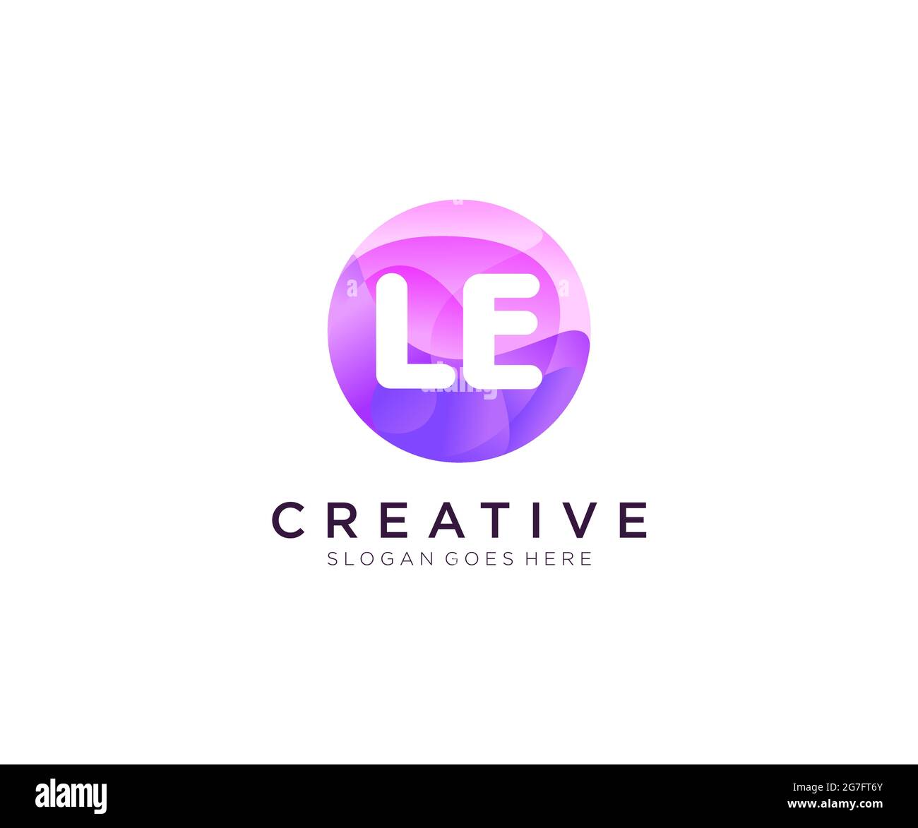 LE initial logo With Colorful Circle template Stock Vector Image & Art ...