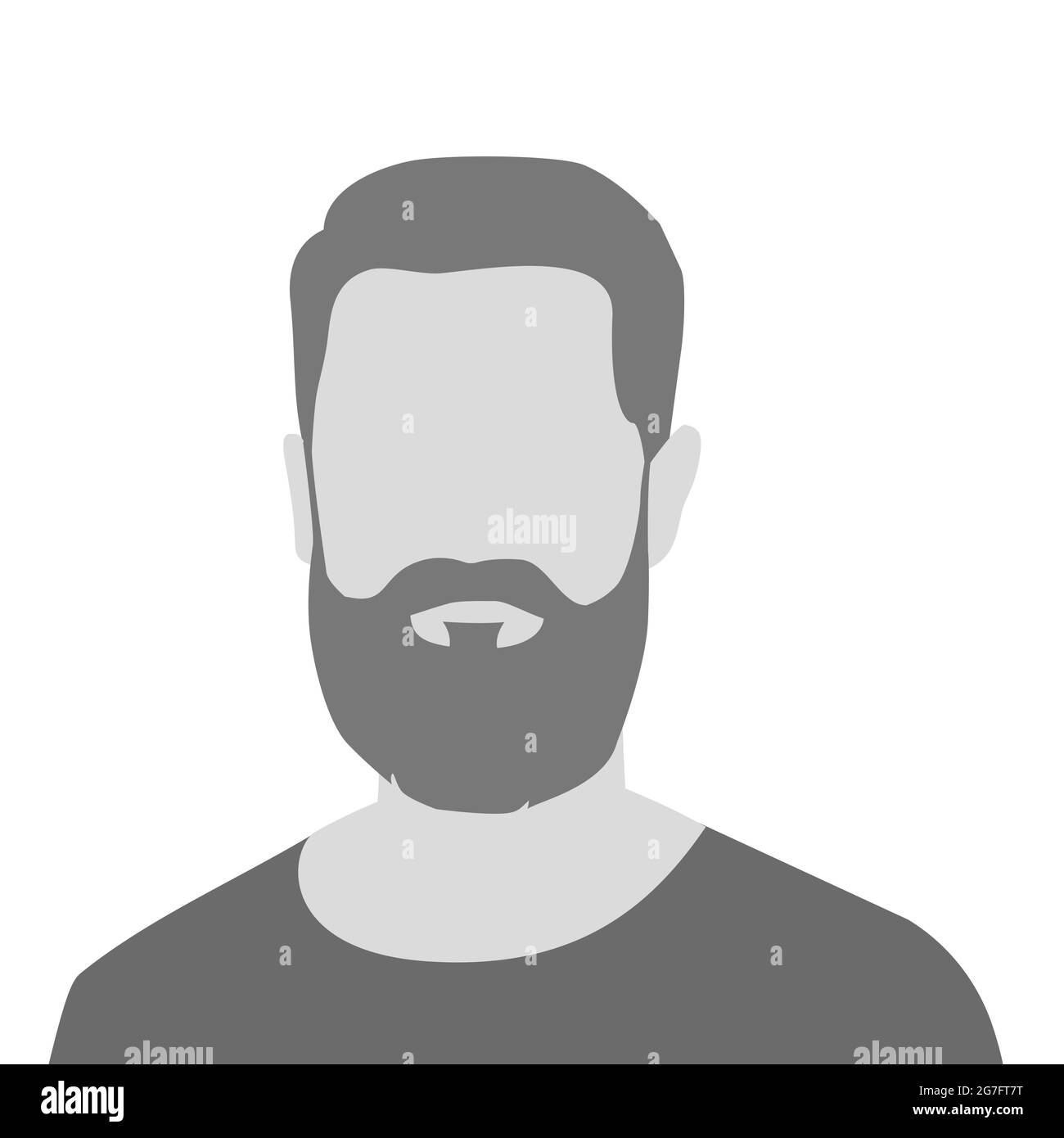 Default avatar photo placeholder. Grey profile picture icon. Man in t ...