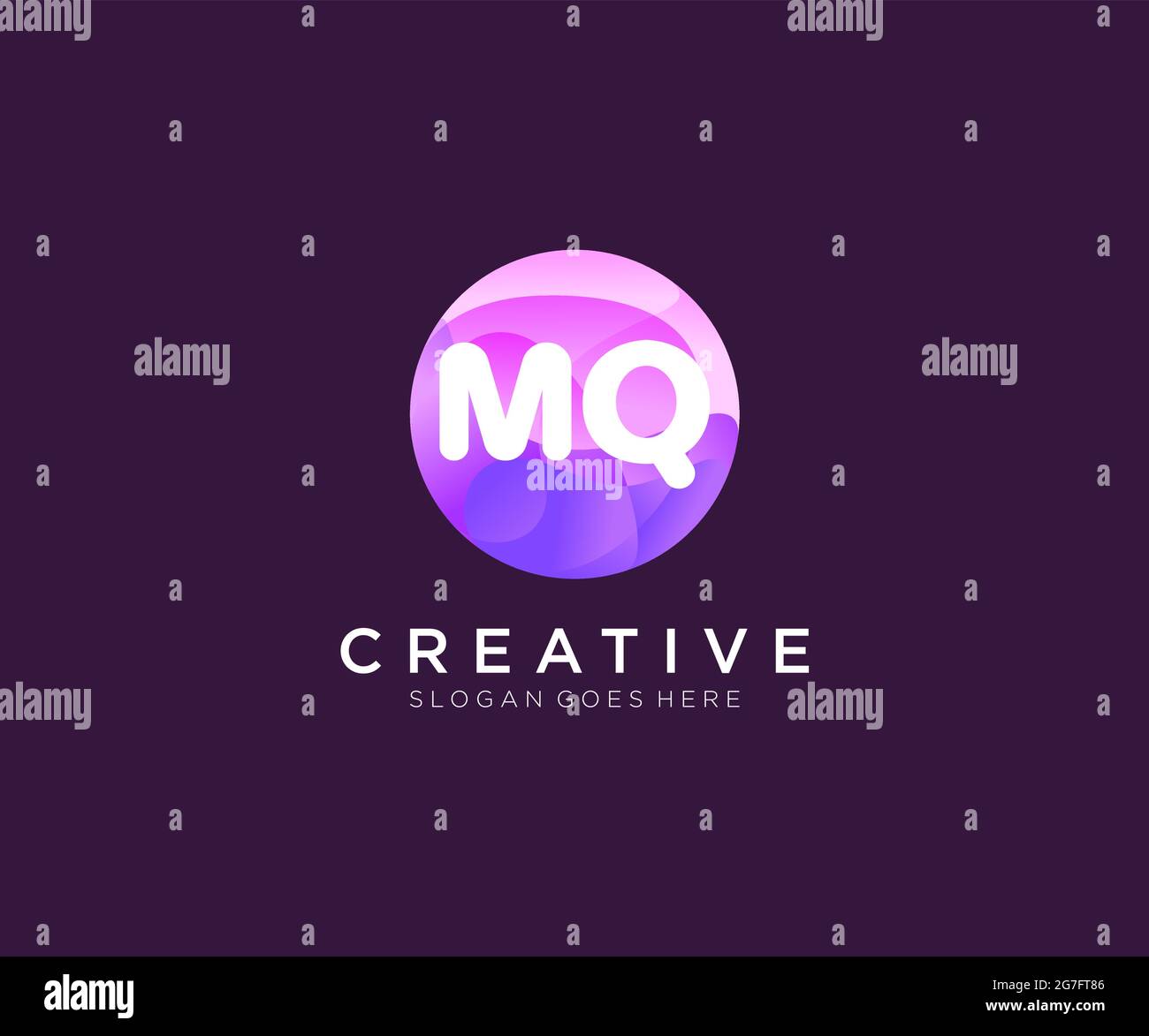 MQ initial logo With Colorful Circle template Stock Vector Image & Art ...