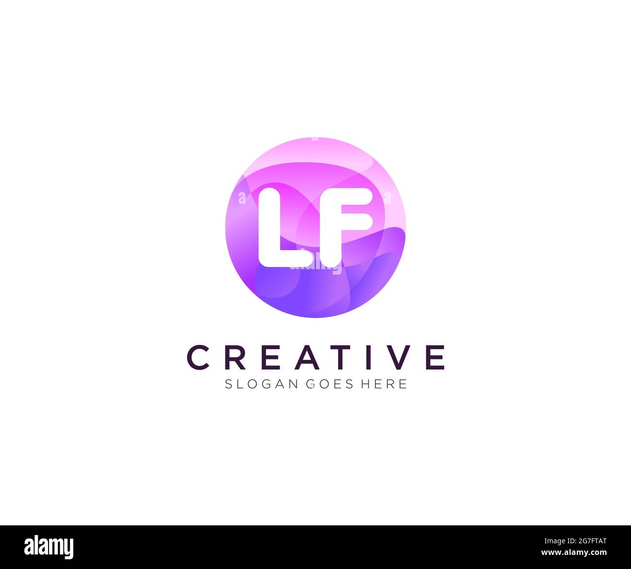 LF initial logo With Colorful Circle template Stock Vector Image & Art ...