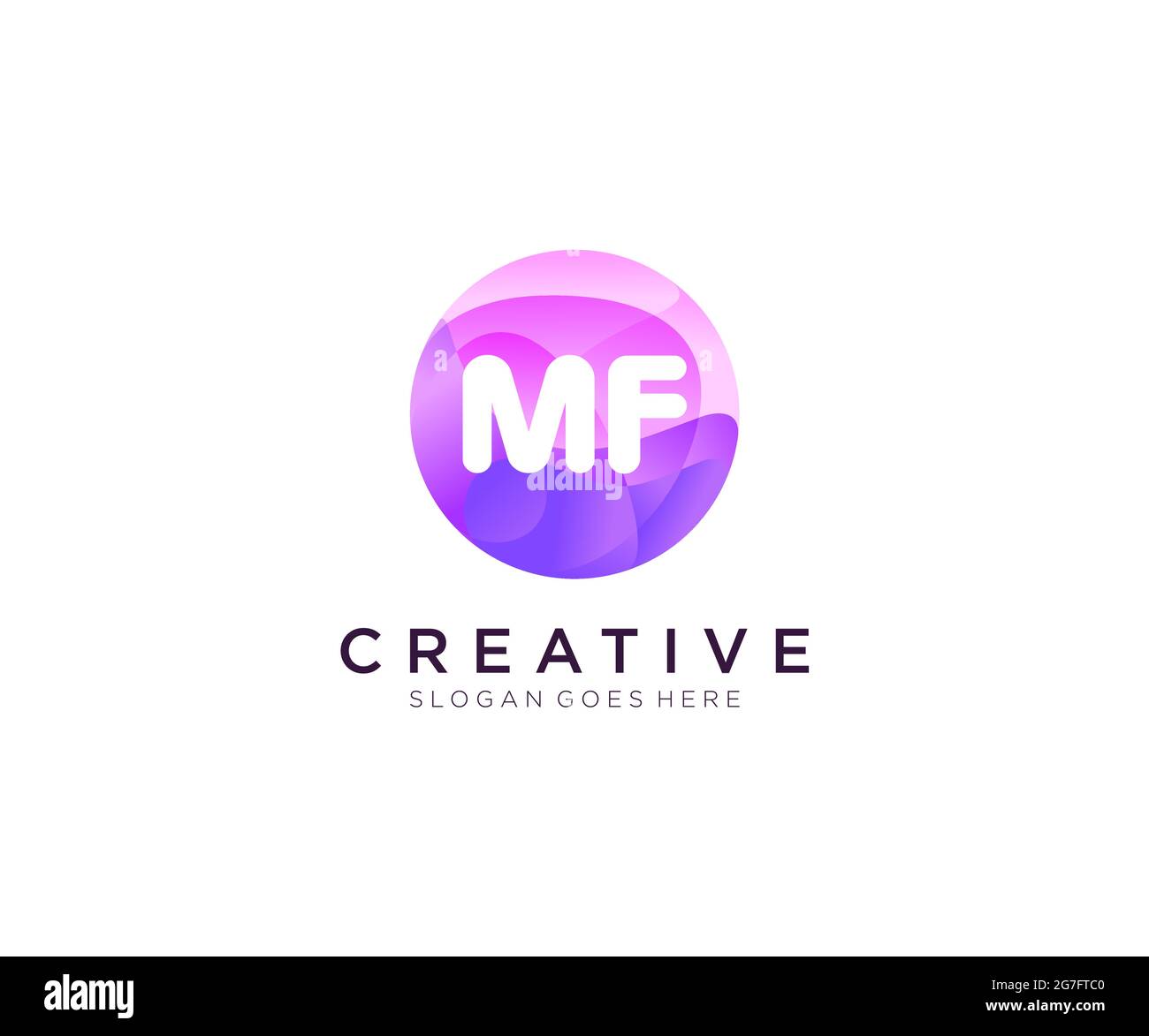 MF initial logo With Colorful Circle template Stock Vector Image & Art ...