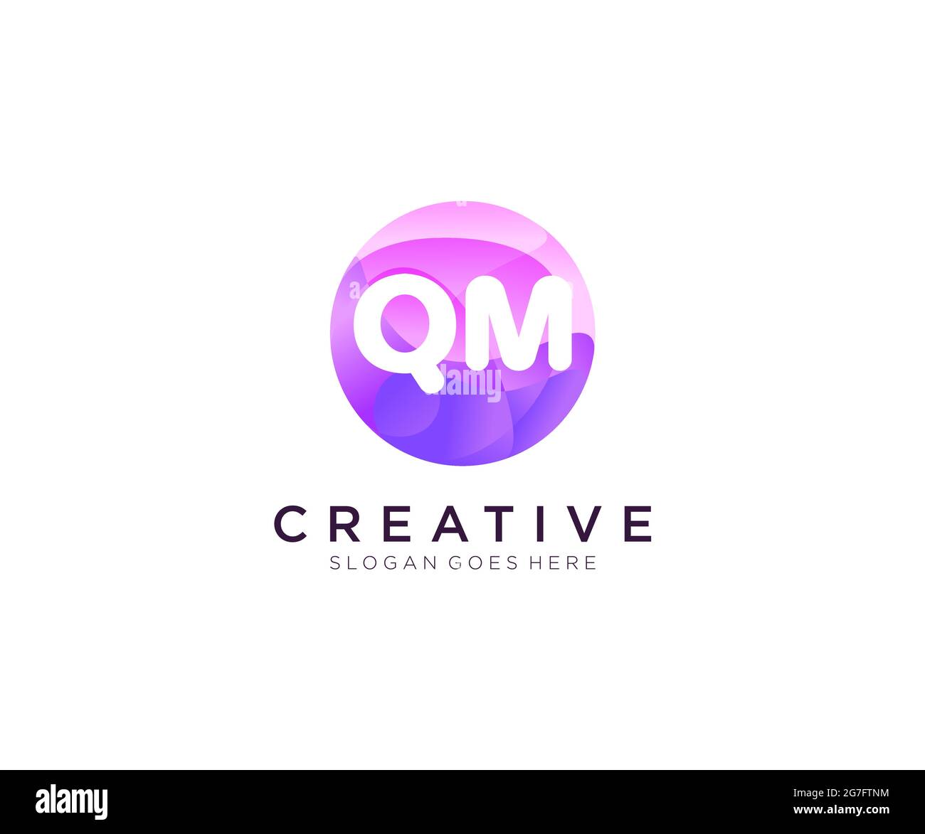 QM initial logo With Colorful Circle template Stock Vector Image & Art ...