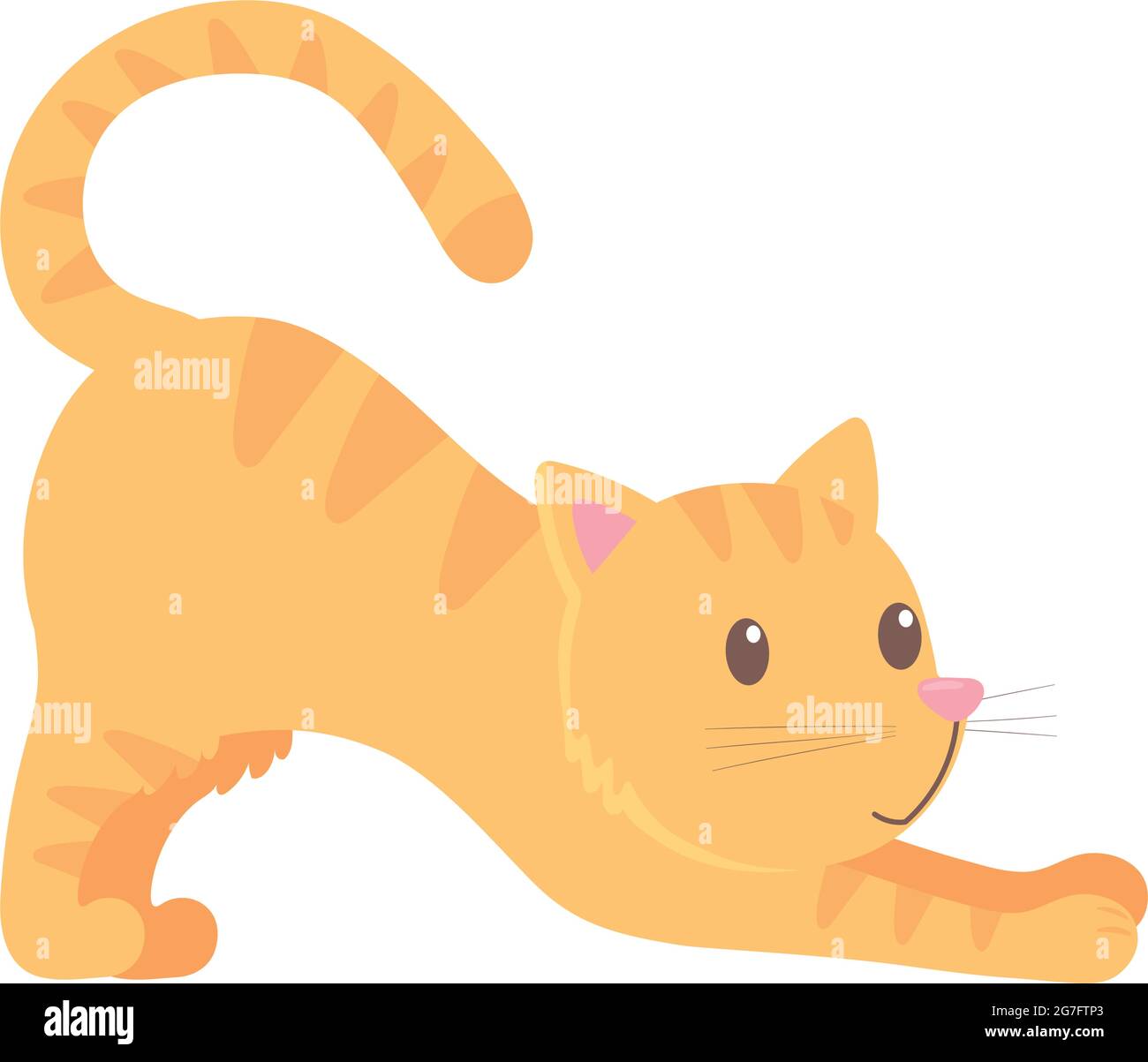 cute cat stretching Stock Vector Image & Art - Alamy
