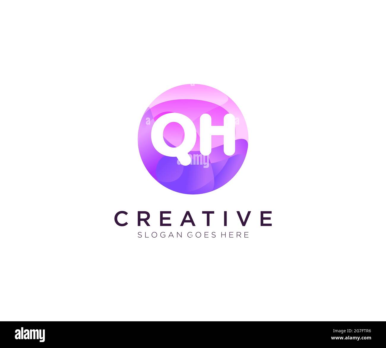 QH initial logo With Colorful Circle template Stock Vector Image & Art ...