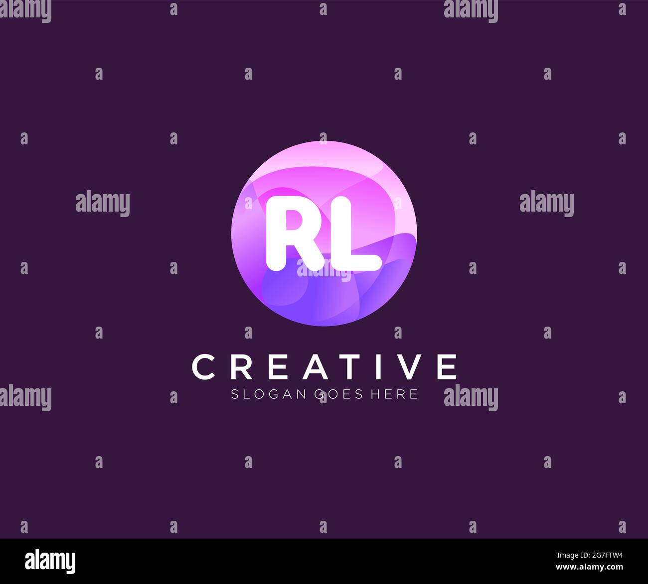 RL initial logo With Colorful Circle template Stock Vector Image & Art - Alamy