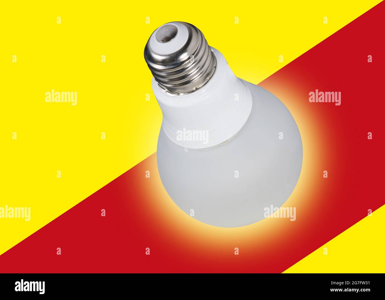 Idea concept with glowing led bulb Stock Photo - Alamy