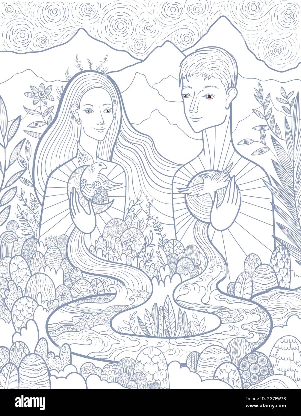 Internal peace Stock Vector Images - Alamy