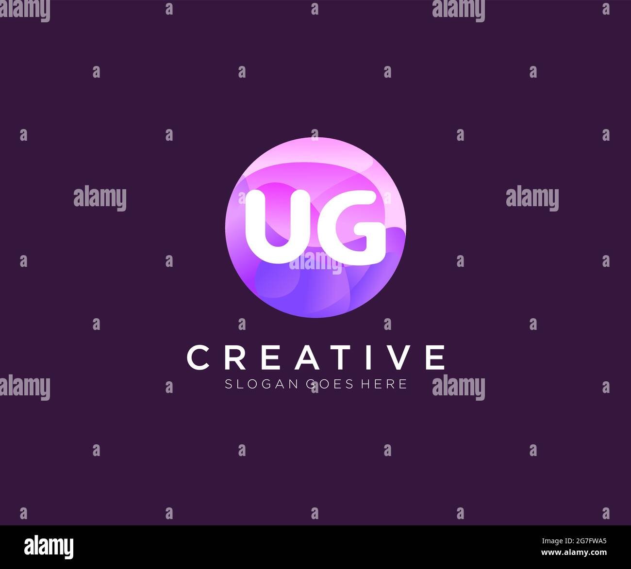 UG initial logo With Colorful Circle template Stock Vector Image & Art ...