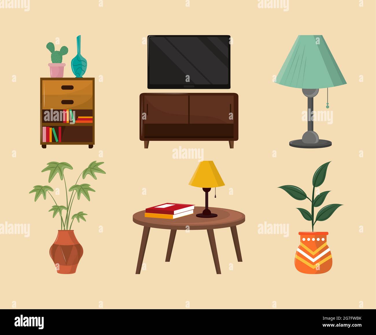 home interior objects Stock Vector Image & Art - Alamy