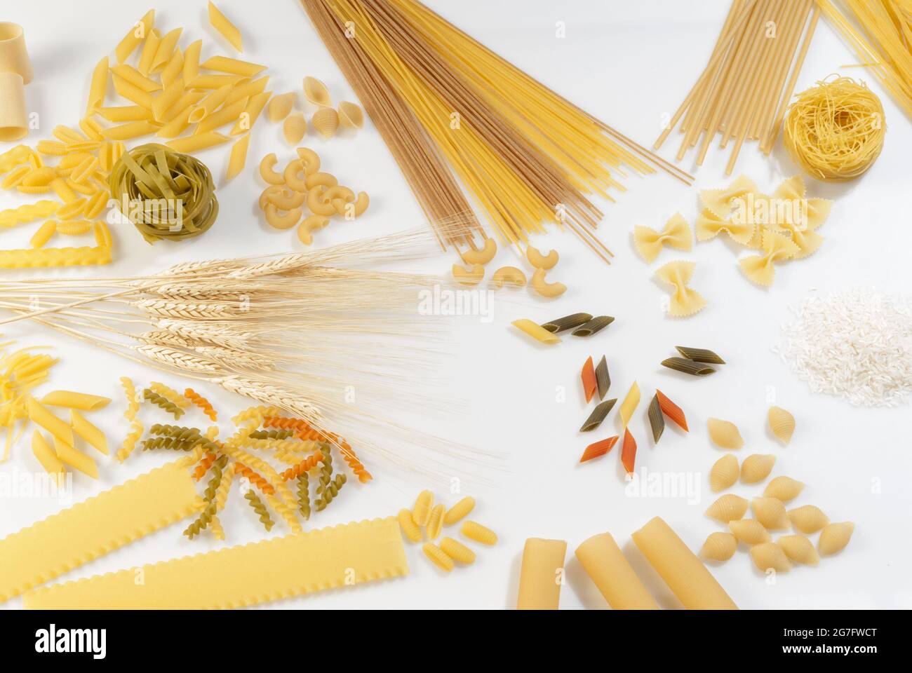 still life pasta, different textures Stock Photo - Alamy