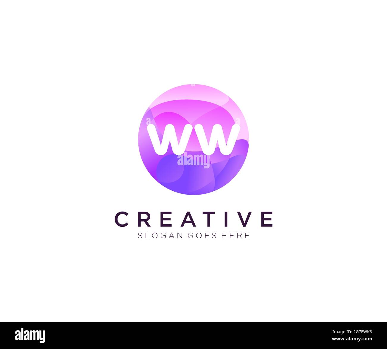 WW initial logo With Colorful Circle template Stock Vector Image & Art ...