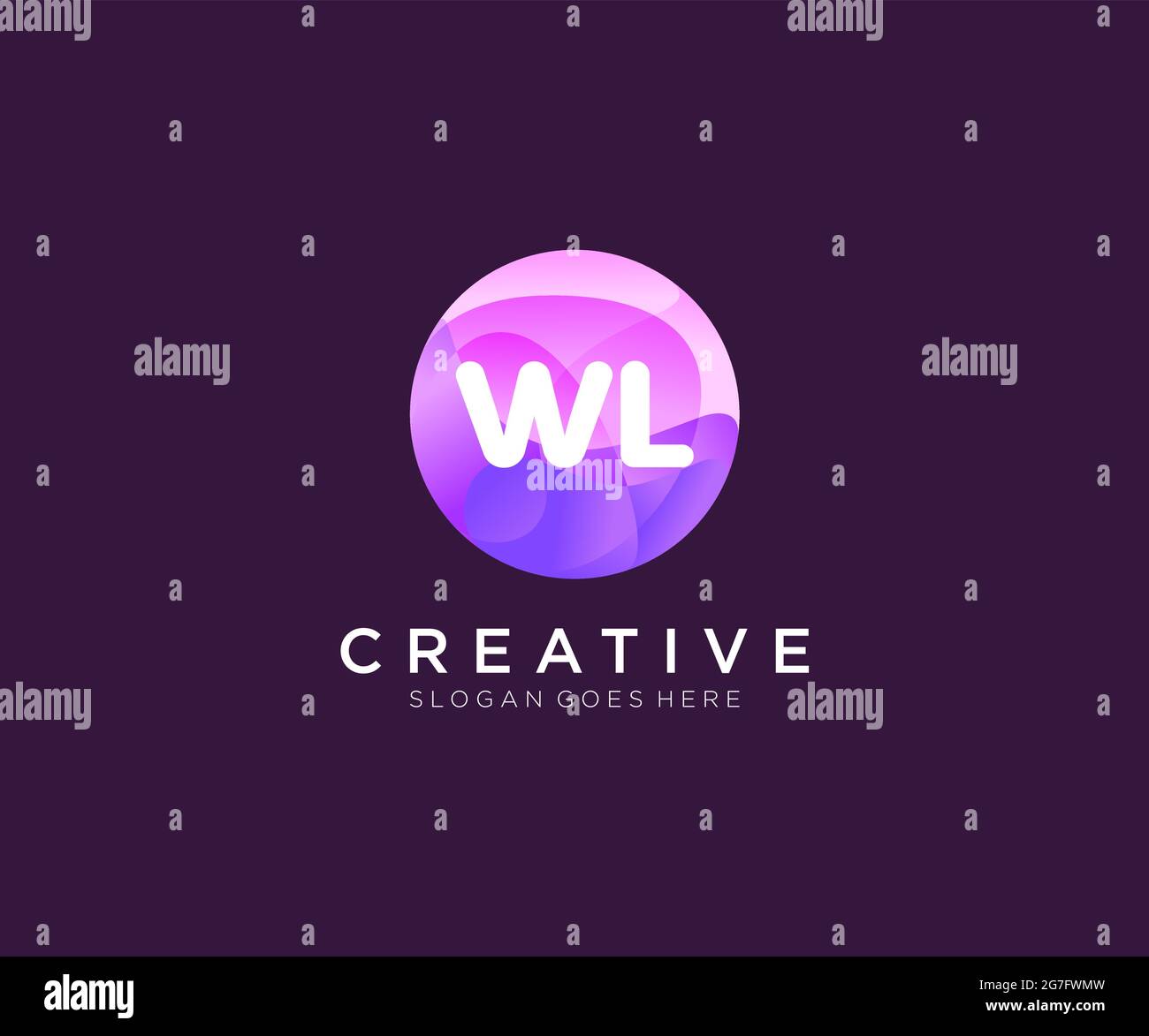 WL initial logo With Colorful Circle template Stock Vector Image & Art ...