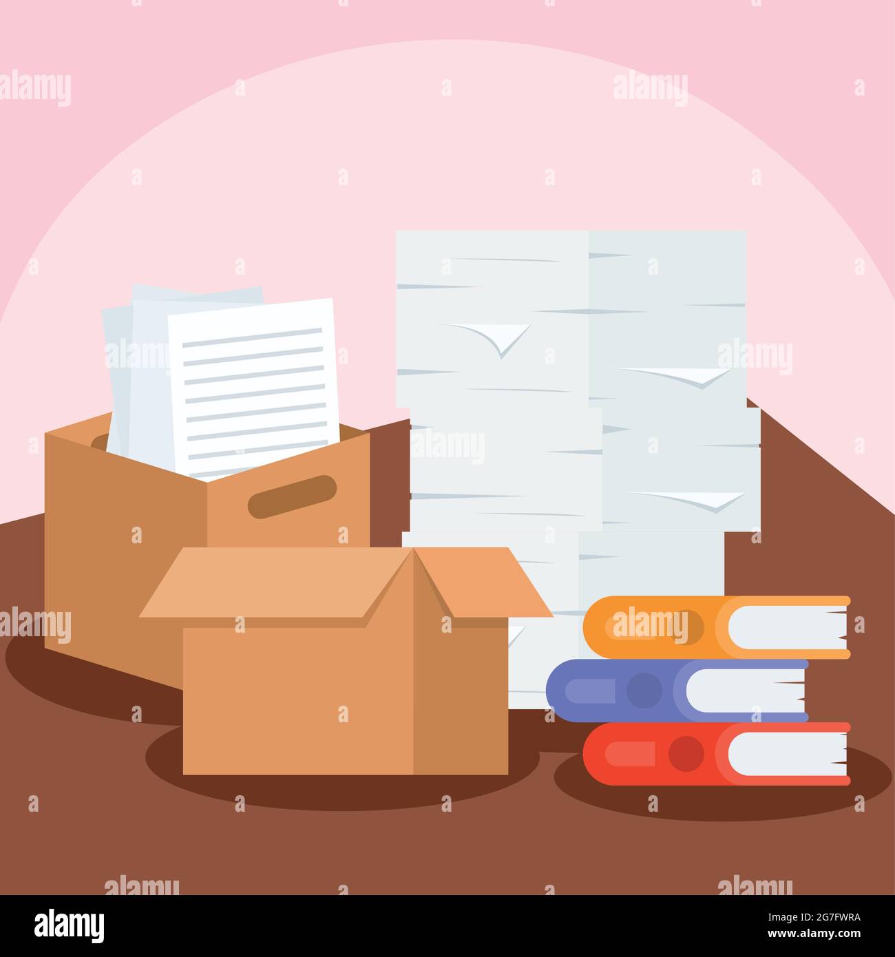 paperwork piles card Stock Vector Image & Art - Alamy