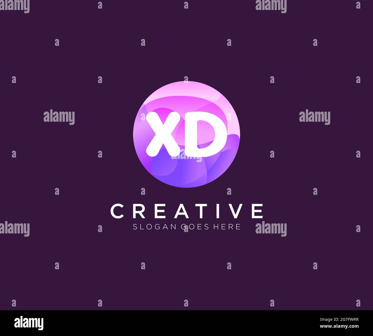 XD initial logo With Colorful Circle template Stock Vector Image & Art ...