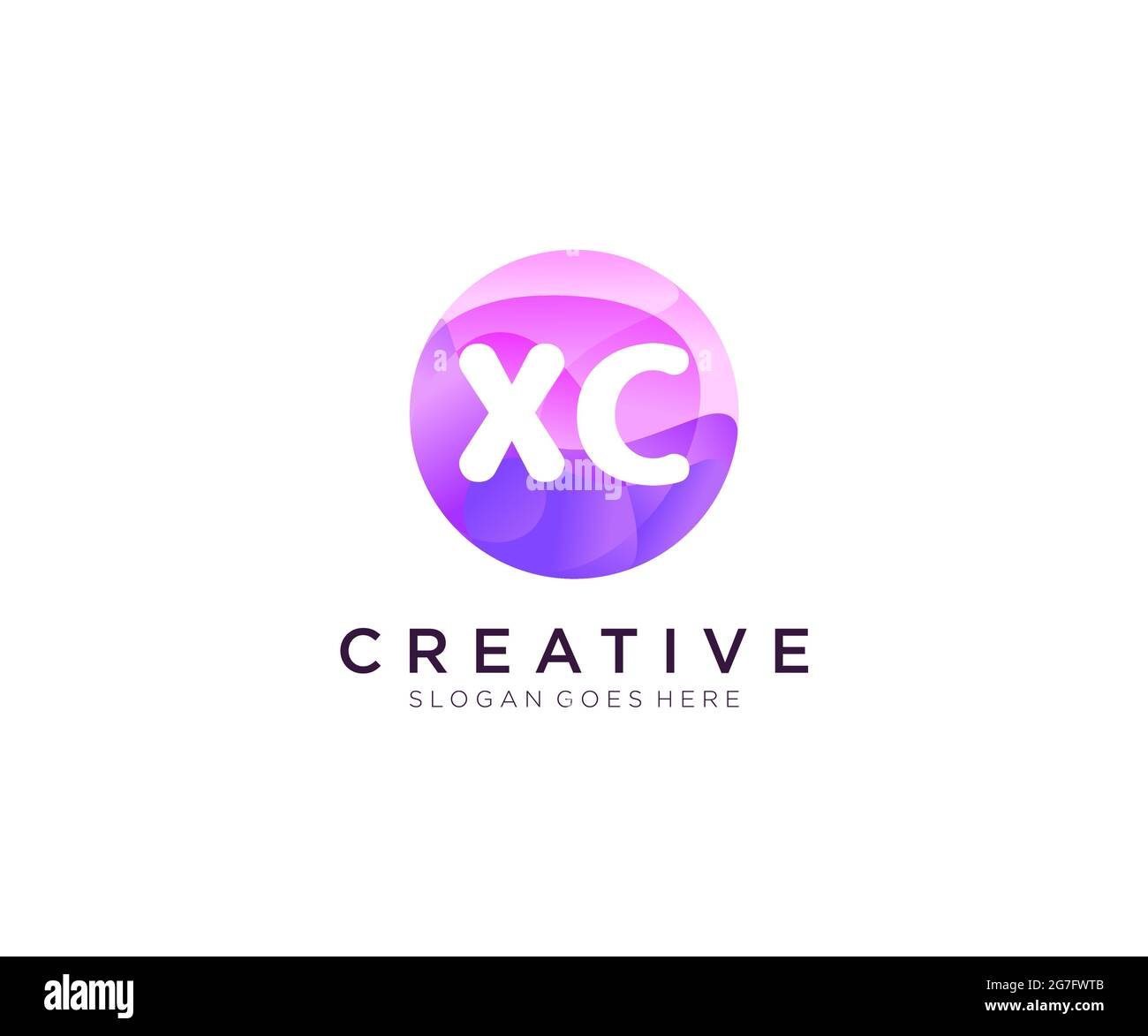 XC initial logo With Colorful Circle template Stock Vector Image & Art ...
