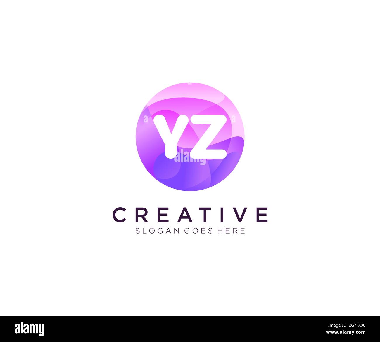 YZ initial logo With Colorful Circle template Stock Vector Image & Art - Alamy