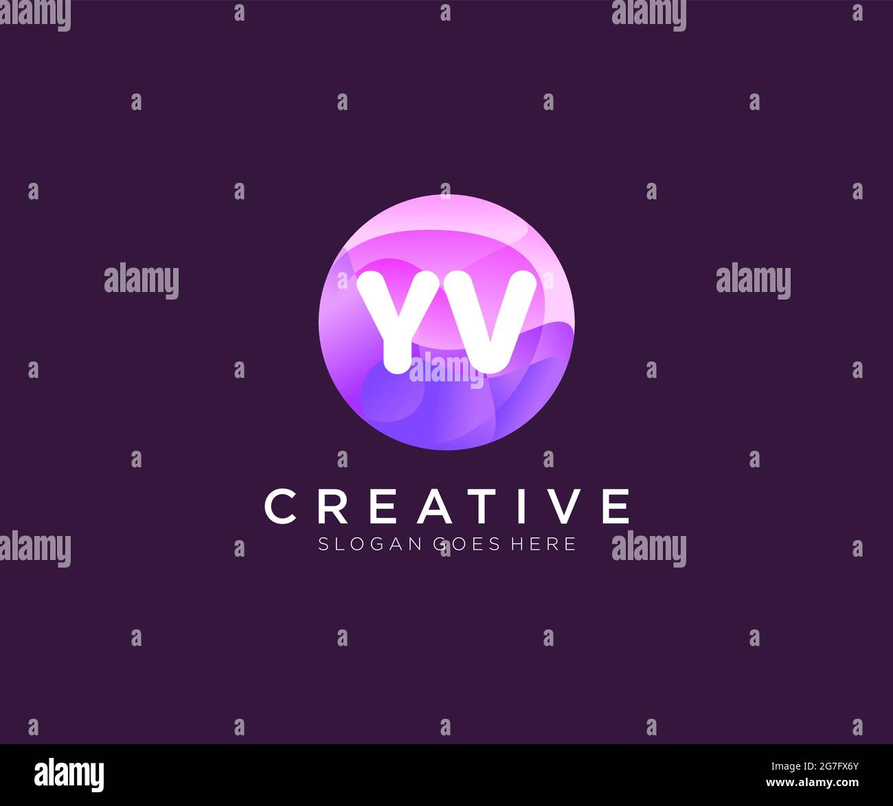 YV initial logo With Colorful Circle template Stock Vector Image & Art ...