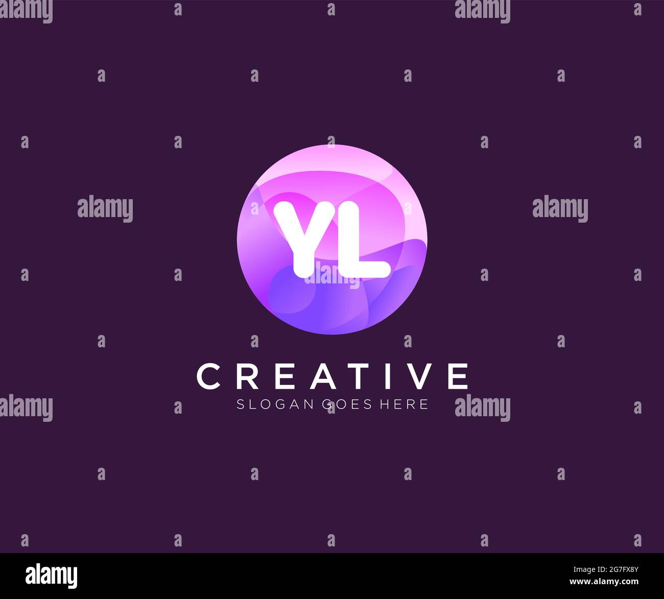 YL initial logo With Colorful Circle template Stock Vector Image & Art ...