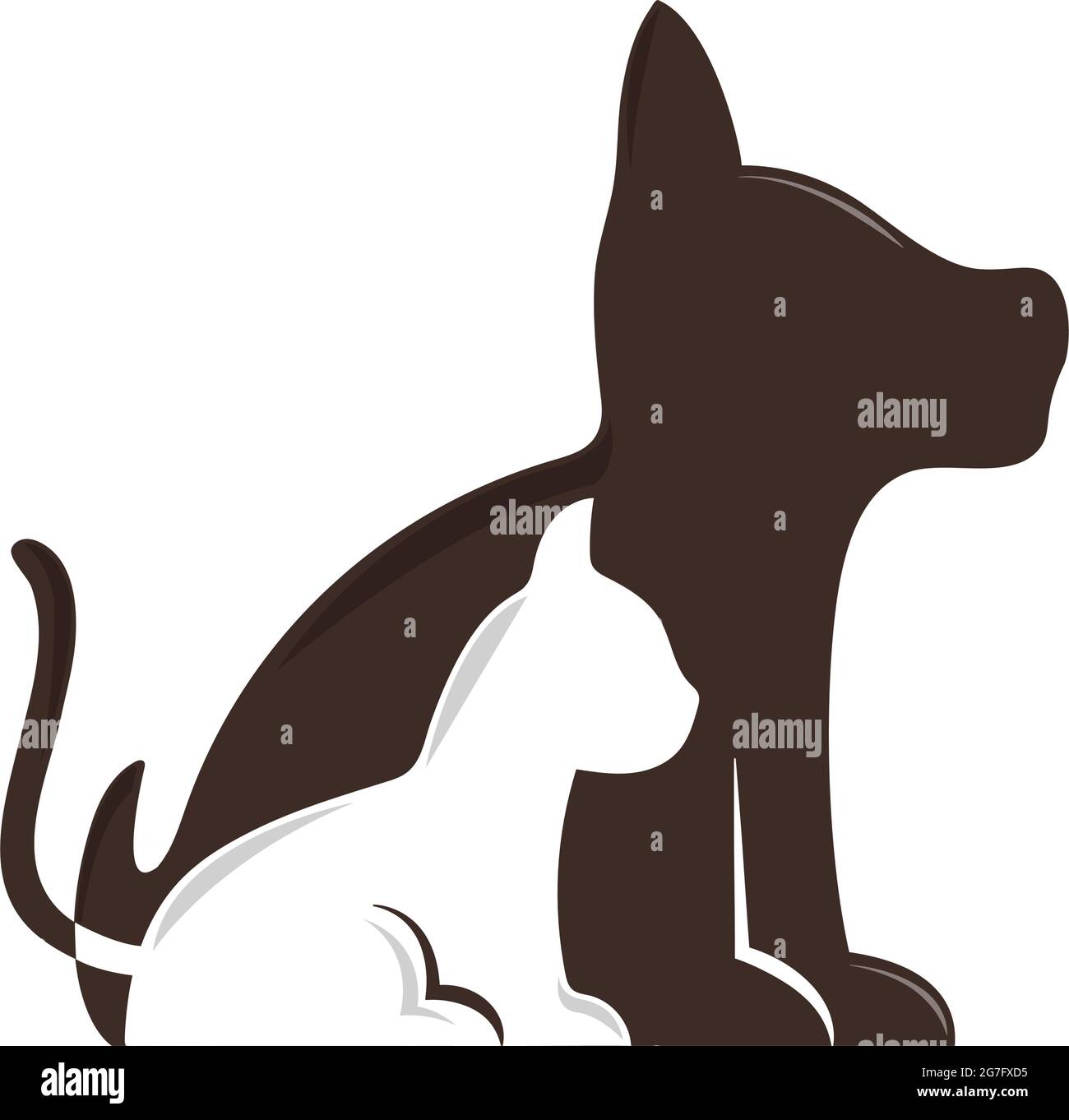shadow cat and dog Stock Vector Image & Art - Alamy