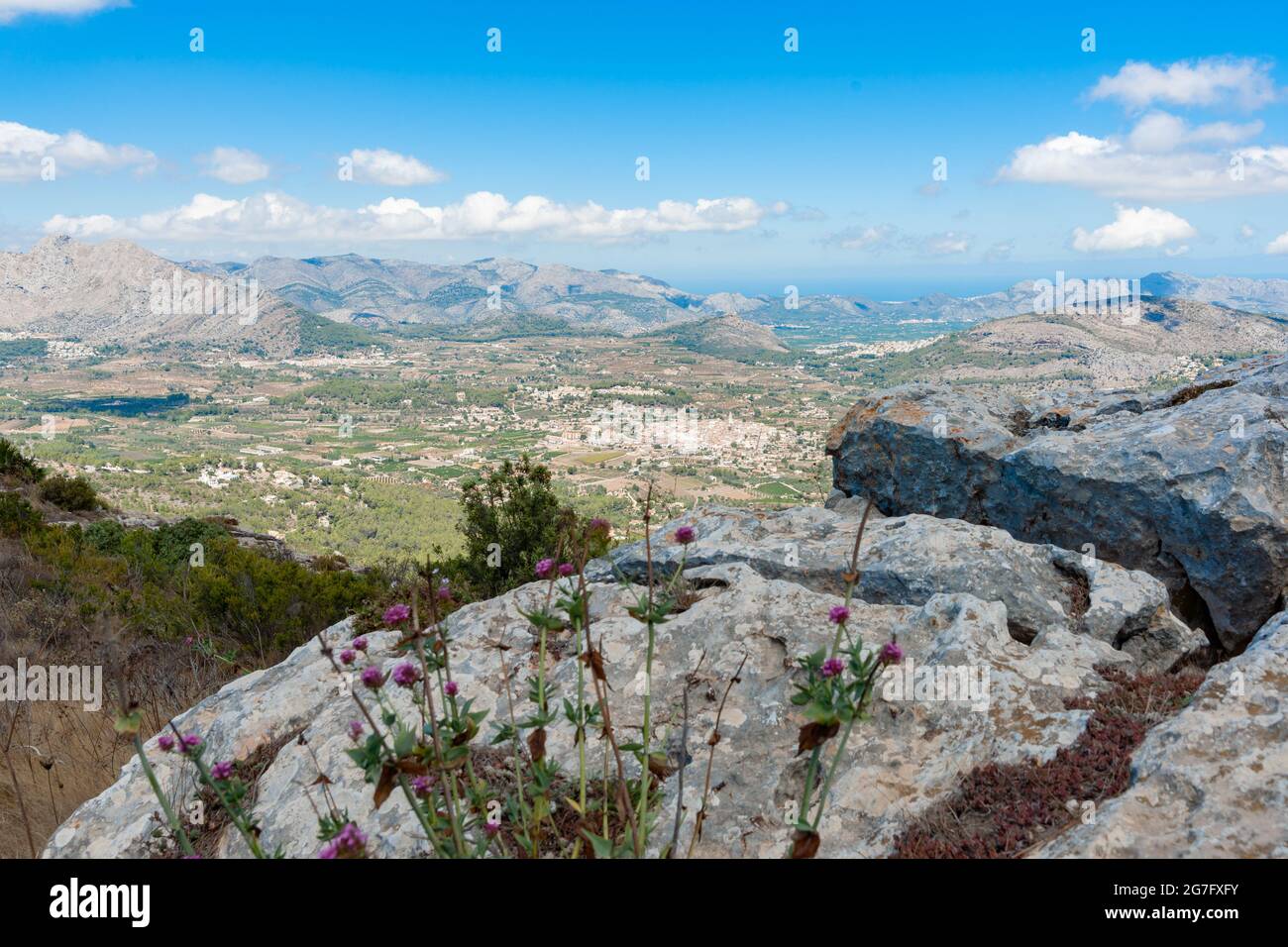 Picturesque Val de Pop and its small towns below Coll de rates ...