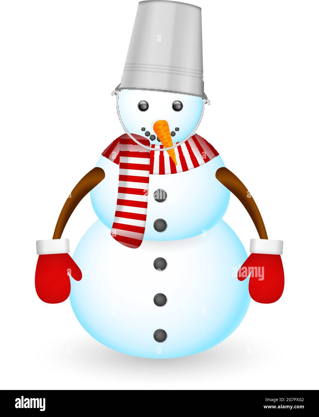 Snowman on a white background. Vector illustration Stock Vector Image ...