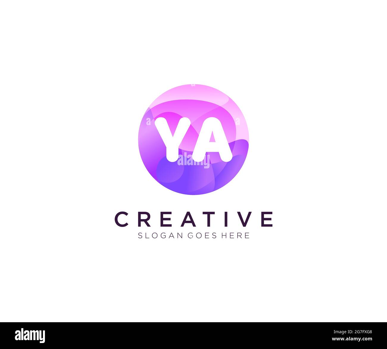 YA initial logo With Colorful Circle template Stock Vector Image & Art ...