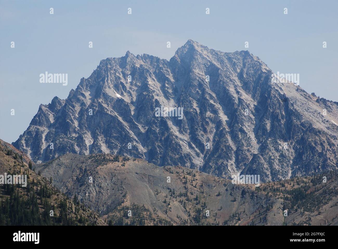 Mt. Stuart and the rugged rock of the Stuart Range, Cascade Mts, WA ...