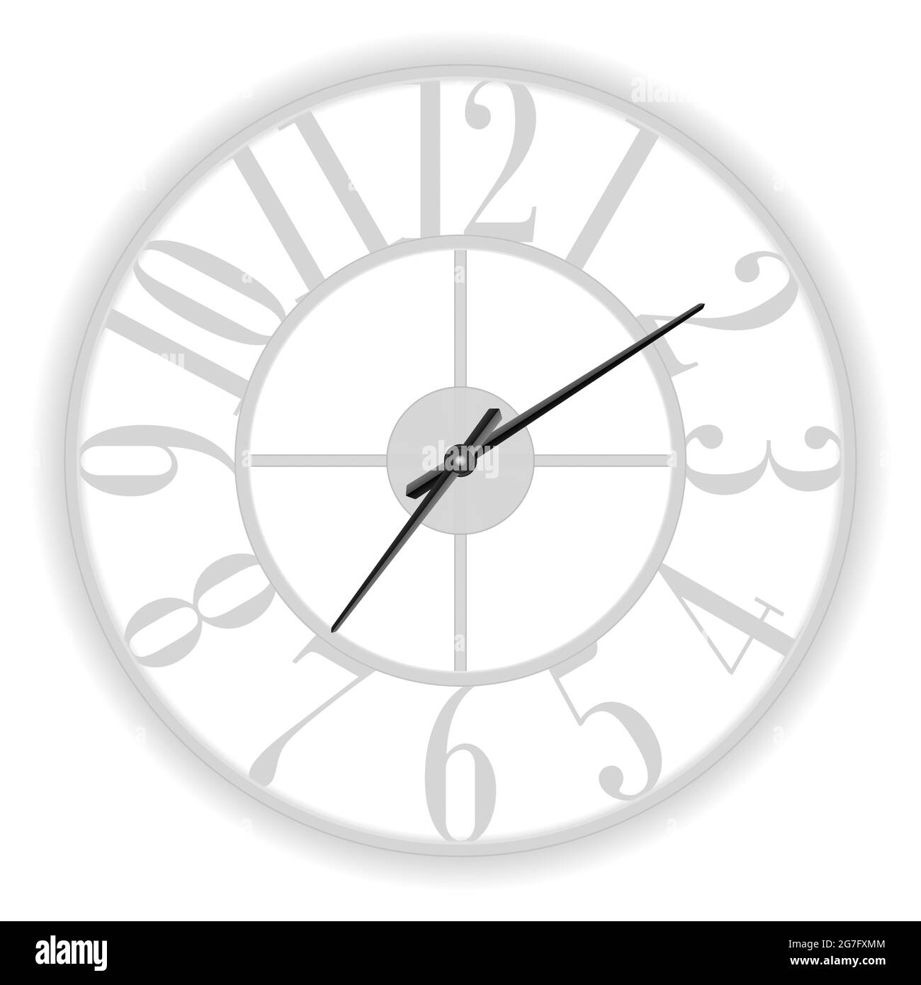 Wall clock on a white background. Vector illustration Stock Vector ...