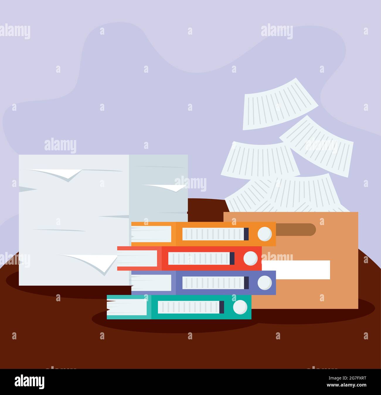 Piles of papers Stock Vector Images - Alamy